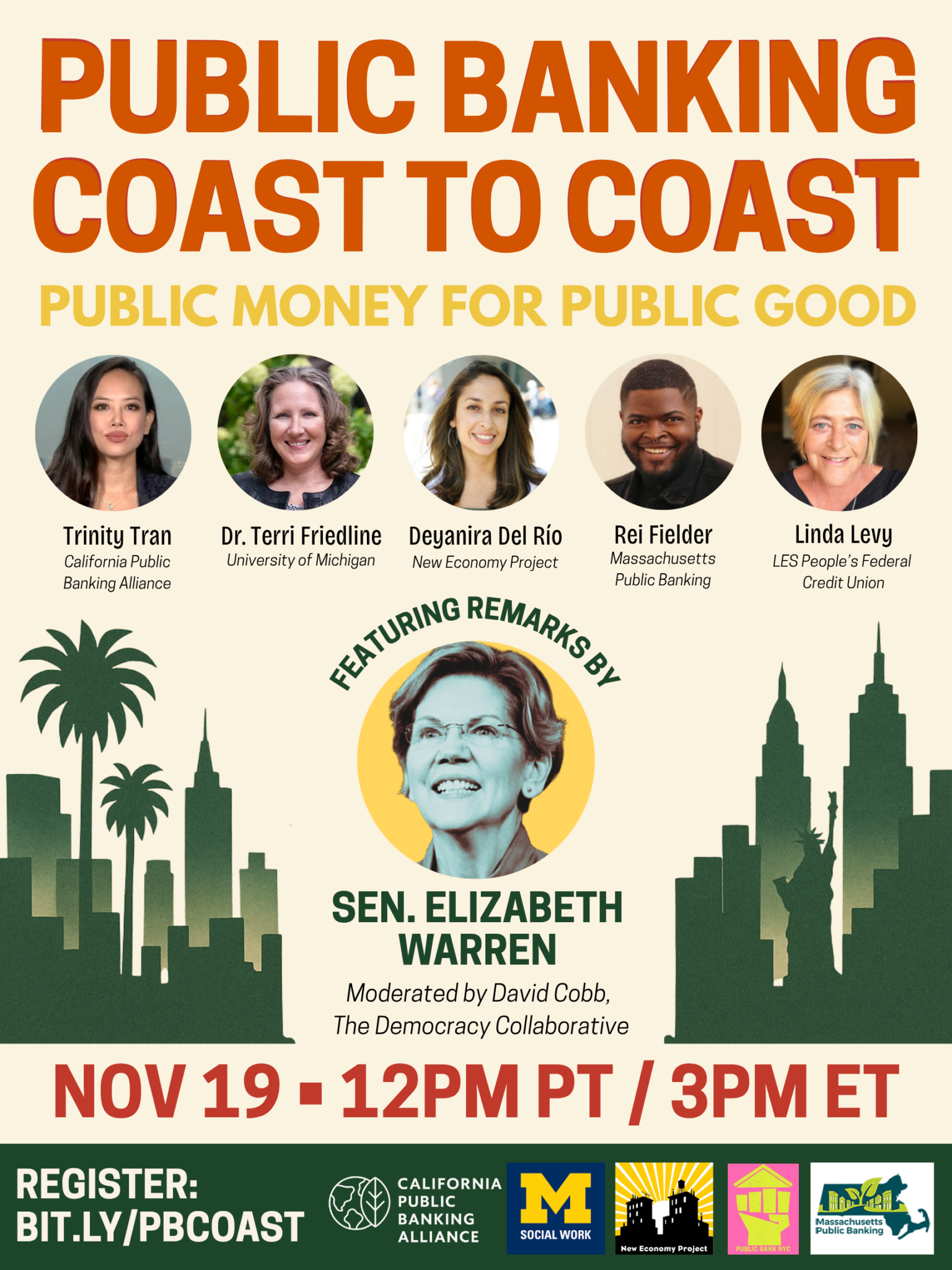 PUBLIC BANKING COAST TO COAST WEBINAR FEATURING SENATOR ELIZABETH ...
